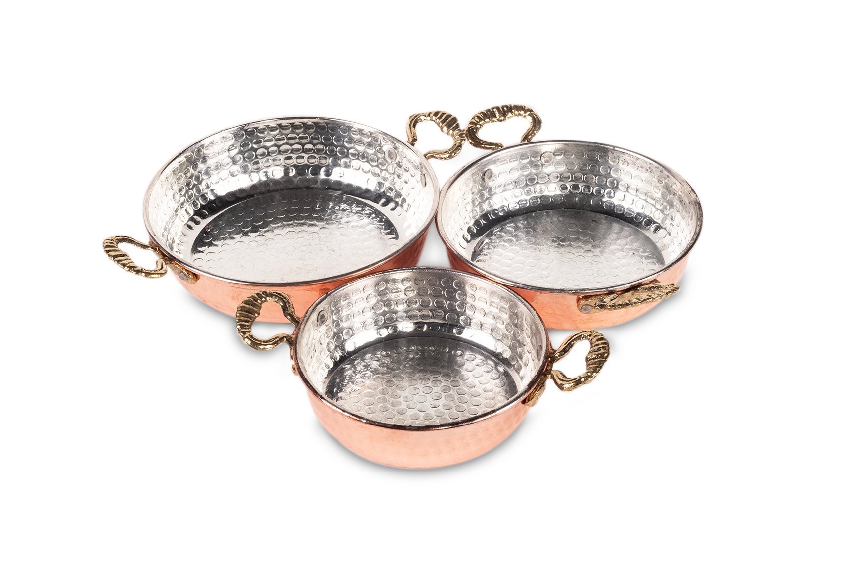 Handygoo Mini Bakır Sahan Seti 3 Parça